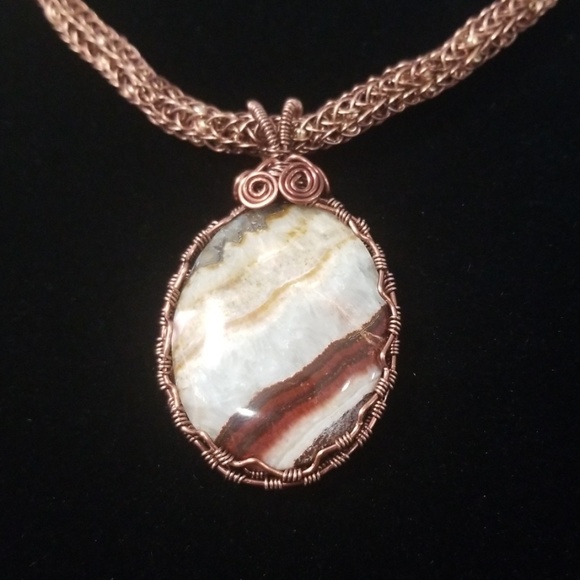 Gleeful Creations | Jewelry | Copper Wire Wrapped Agate With Viking ...